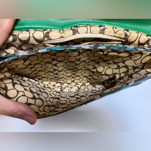 Coach | Bags | Vintage Coach Green C Logo Bag | Poshmark